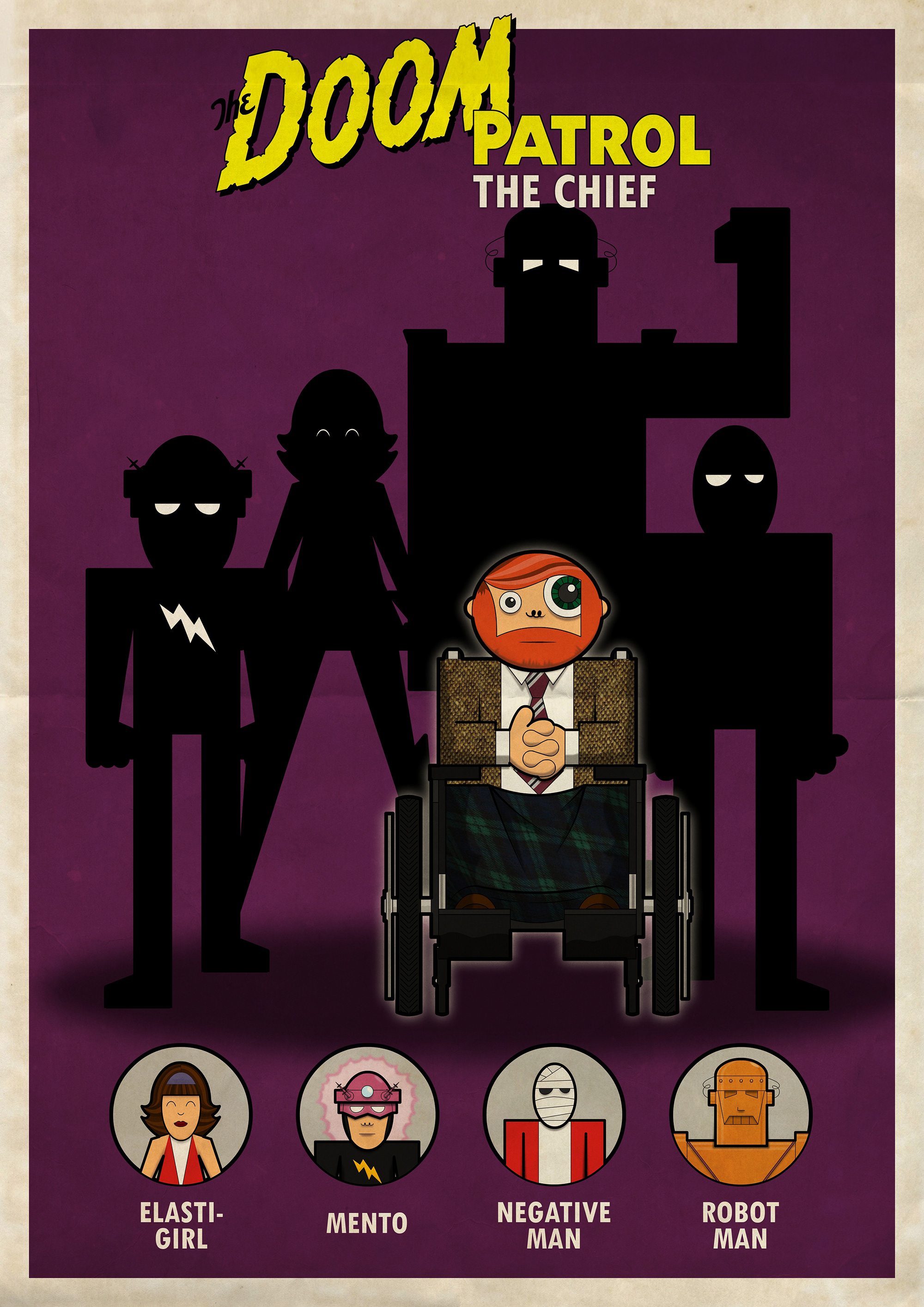 Doom Patrol: Digital Illustrations for series of posters | Def-Fly