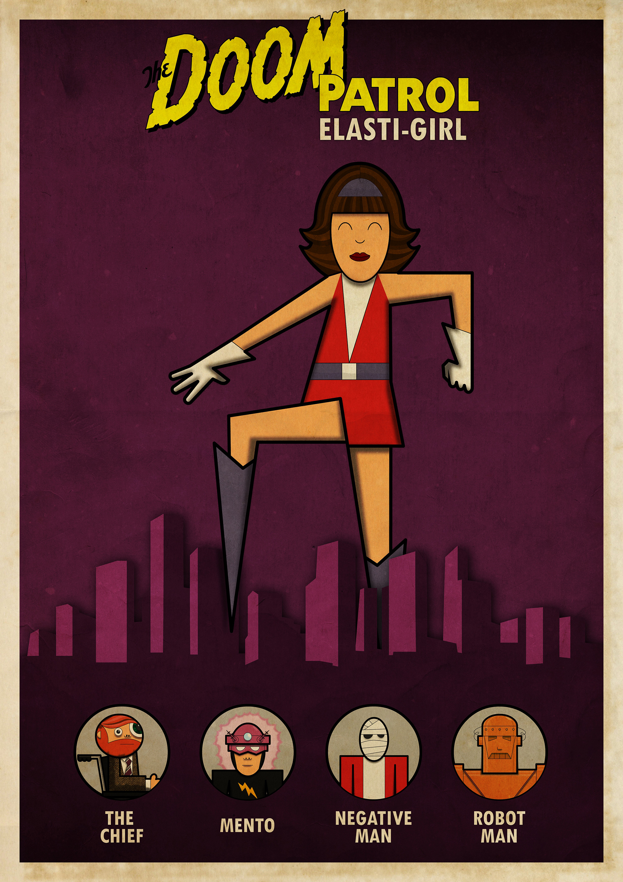 Doom Patrol: Digital Illustrations for series of posters | Def-Fly