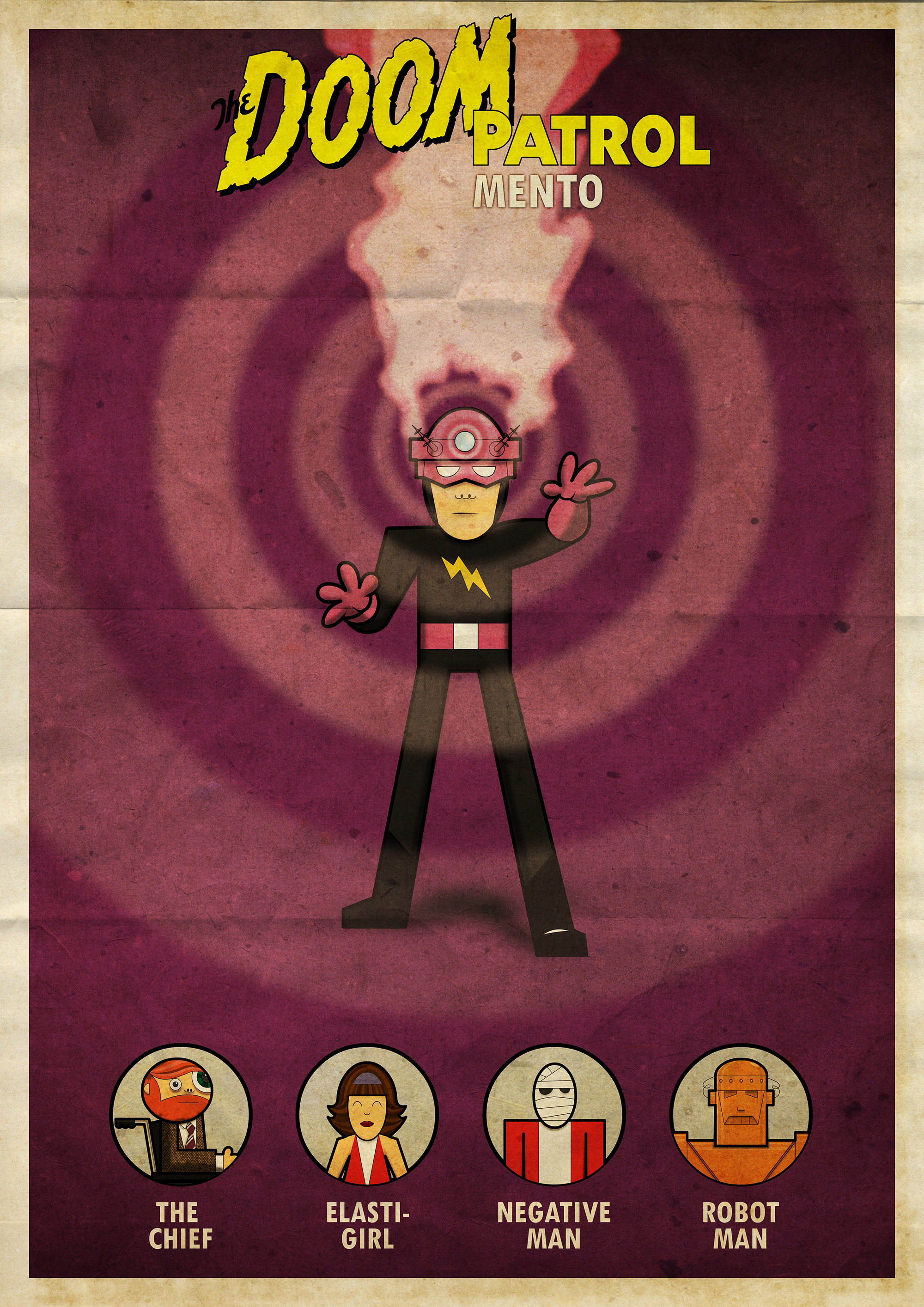 Doom Patrol: Digital Illustrations for series of posters | Def-Fly