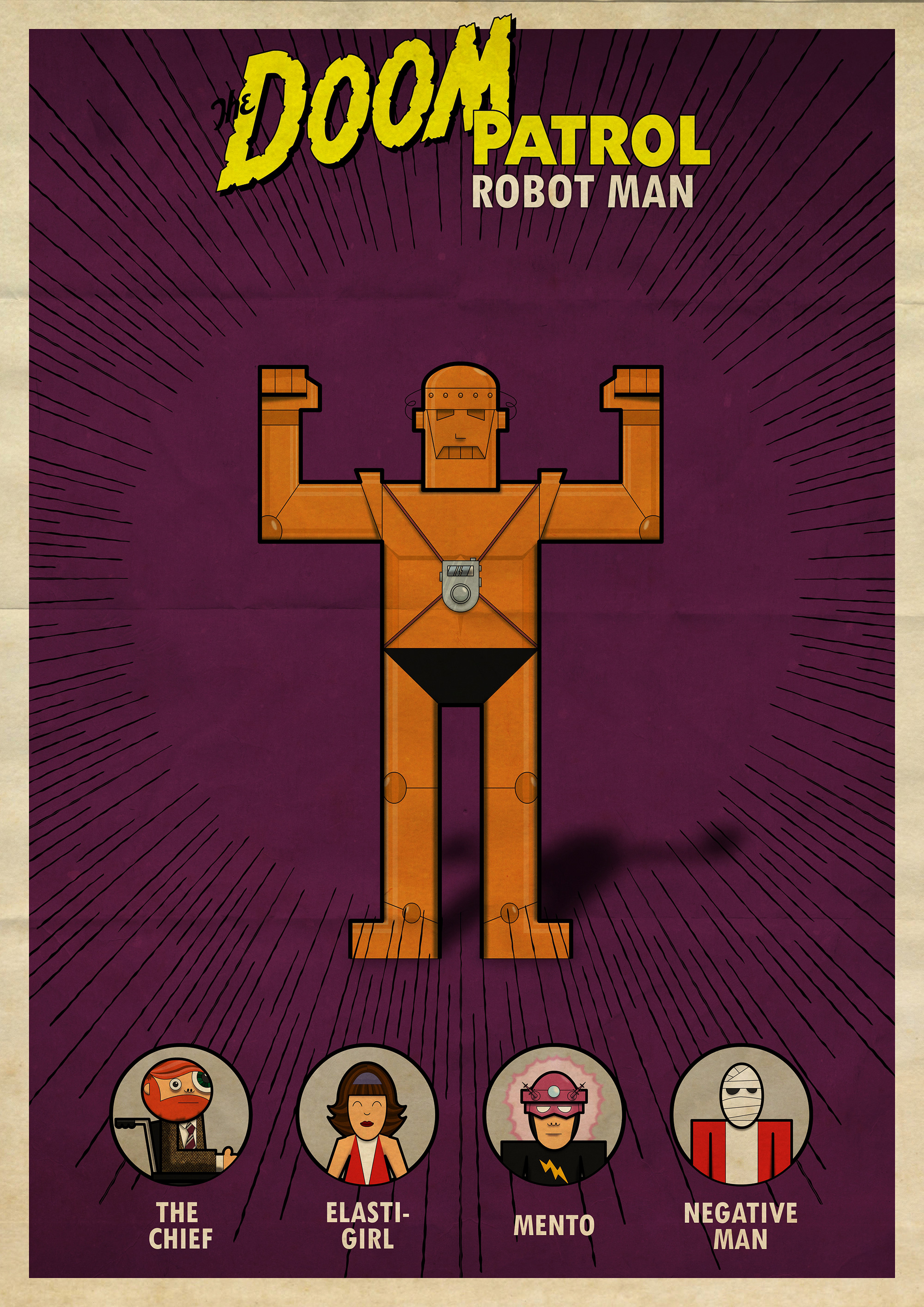 Doom Patrol: Digital Illustrations for series of posters | Def-Fly